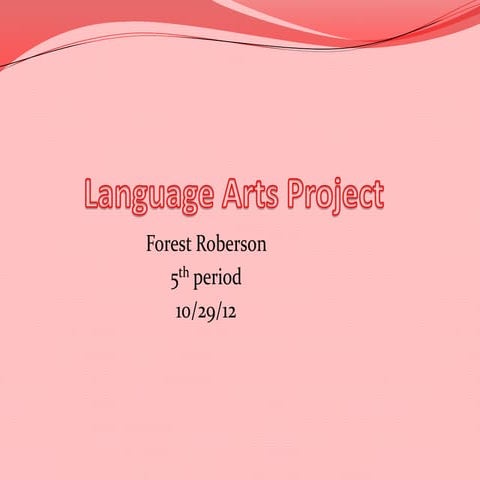 Language arts project | PPT