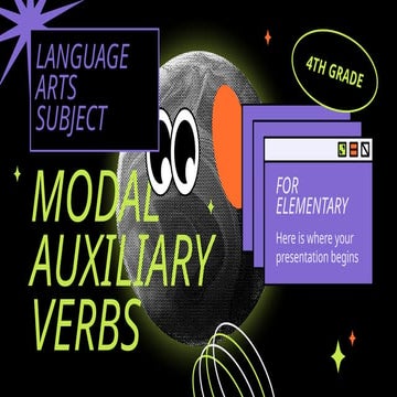 Language Arts Subject for Elementary - 4th Grade_ Modal Auxiliary Verbs ...