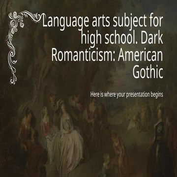Language Arts Subject for High School - 11th Grade_ Dark Romanticism ...