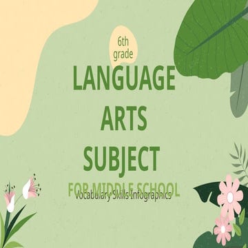 Language Arts Subject for Middle School - 6th Grade_ Vocabulary Skills ...