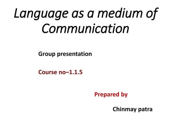 What is language? Definitions of different authors | PPT