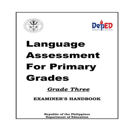 Language assessment for primary grades 2015 | PDF