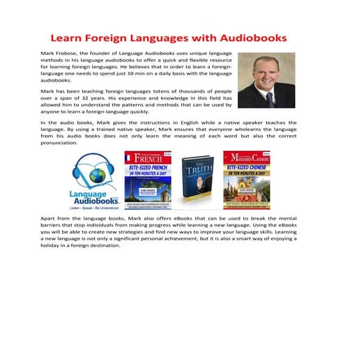 Learn Foreign Languages with Audiobooks | PDF
