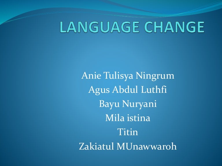 Language change