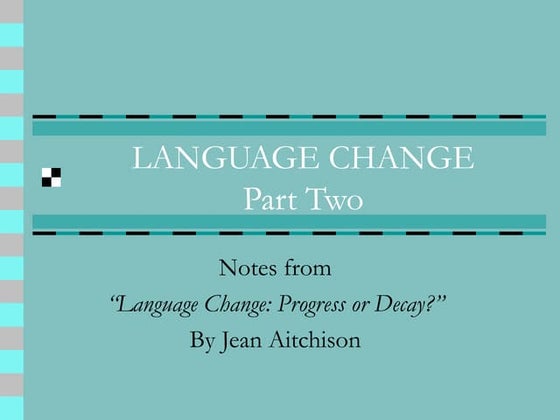 William labov: Language Variation and Change | PPT