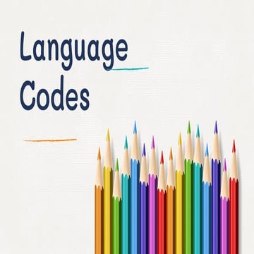 Language Codes | PPT