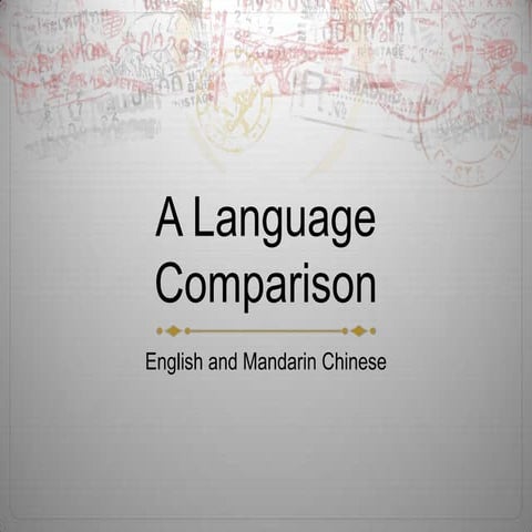 Language comparison powerpoint | PPTX