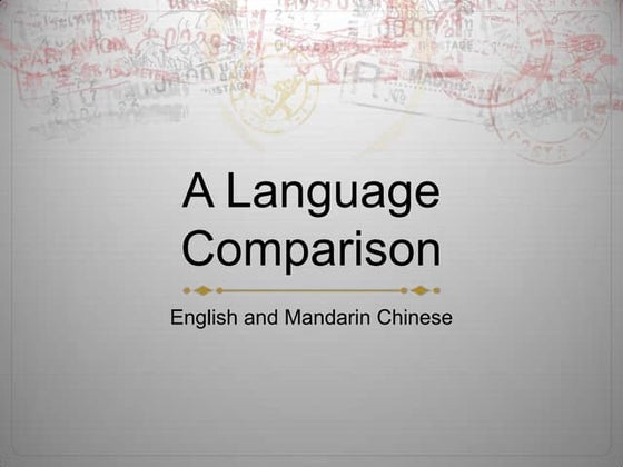 Chinese language – an overview | PPT