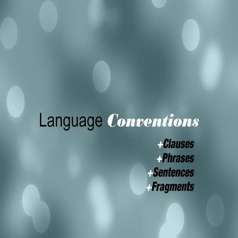 Language conventions | PPT