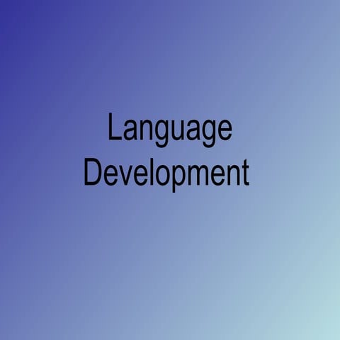 Language development | PPT