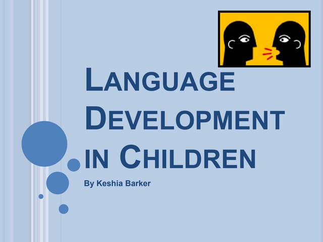Early language development