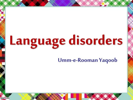 Types of language disorders | PDF