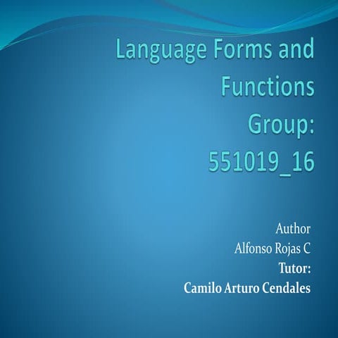 Language forms and functions | PPTX