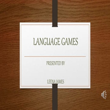 Games for language teaching