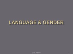 Gendered Identities | PPT