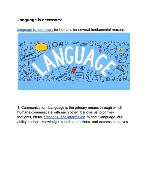 Why study language ? | PPT