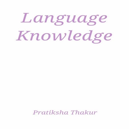 Language Knowledge | PDF