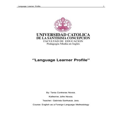 Language learner profile | DOCX