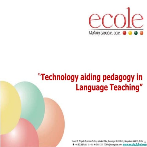 The Ease Of Language Learning through Digital Language Lab | PPT