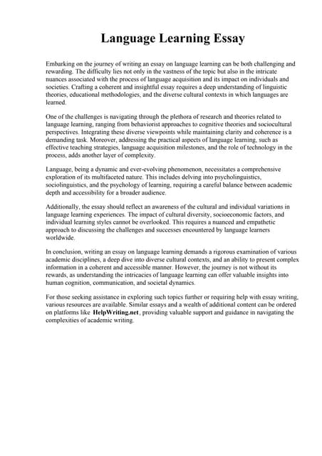 Language Learning Essay.pdf Language Learning Essay.pdf
