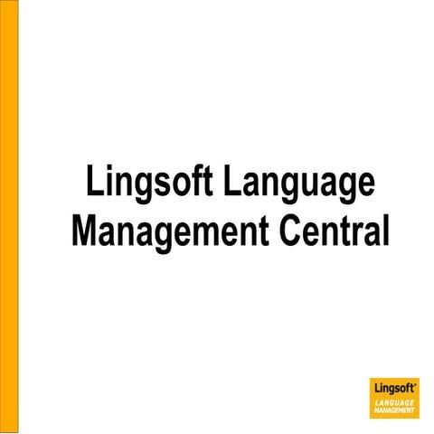 Lingsoft Language Management Central | PDF