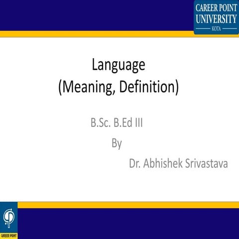 Language meaning definition | PPT