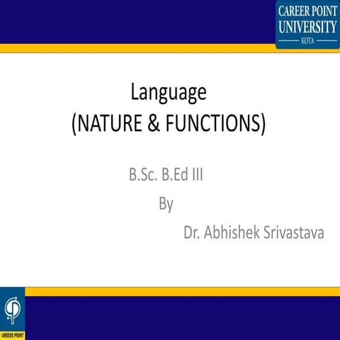 Language nature and function | PPTX