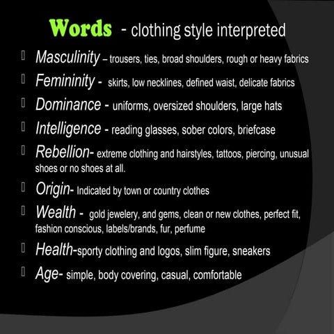 Language of Fashion | PPT