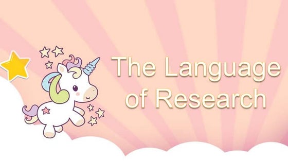 The language of research | PPTX | Undergraduate Education | College ...