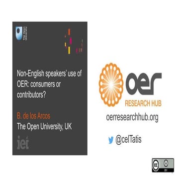 Non-English speakers’ use of OER: consumers or contributors? | PPT