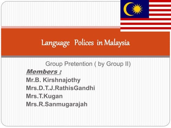 Language policy in malaysia | PPT