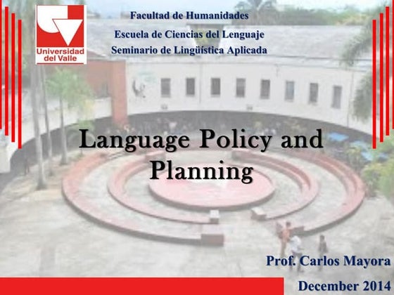 Language Planning and Language Policy | PPTX
