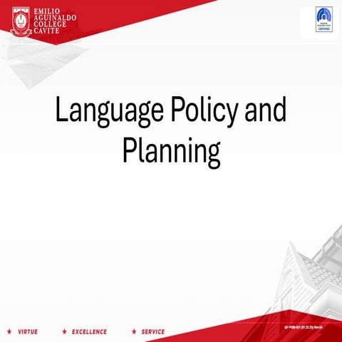 Language Policy and Planning in english lang | PPT