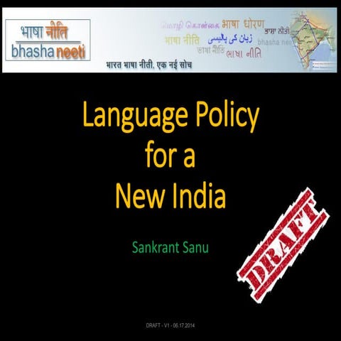 Language policy for a new india v1 | PPT