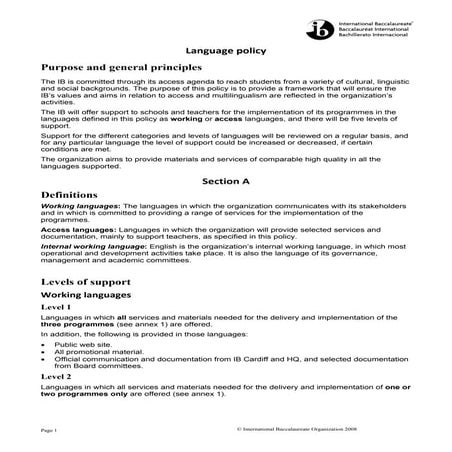Language policy | PDF