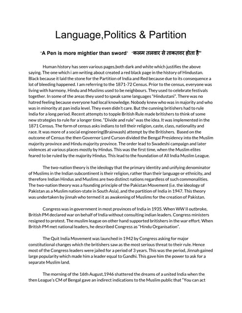 India pakistan relations | DOCX | Islam | Religion & Spirituality