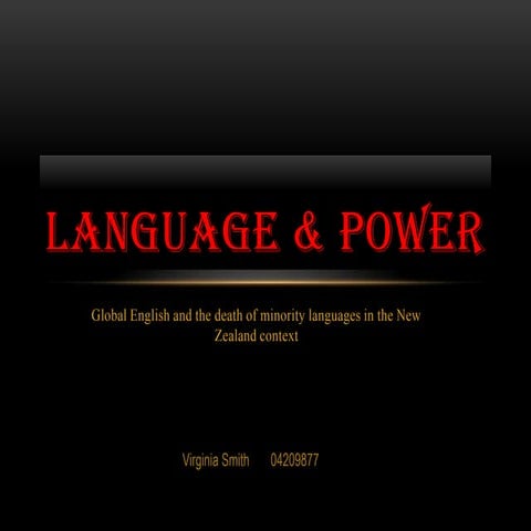 Language & power.V smith 04209877 | PPTX