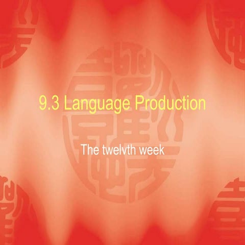 Language Production | PPT