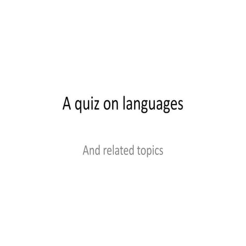 Language Quiz - 2016 | PPTX