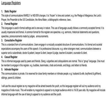 Language register | PPTX