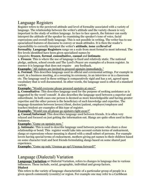 Language Register | PPTX