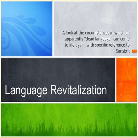 Language revitalization presentation | PPTX