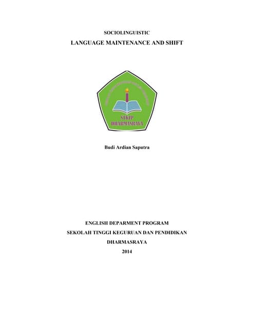 Language Shift and Factors Contributing to Language Shift | PPTX