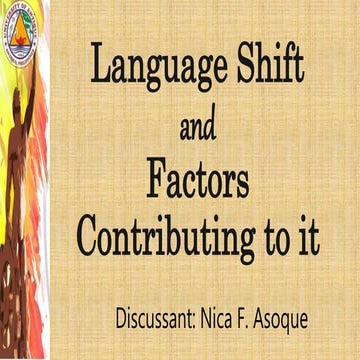 Language Shift and Factors Contributing to Language Shift | PPTX