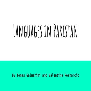 Languages in pakistan | PPTX