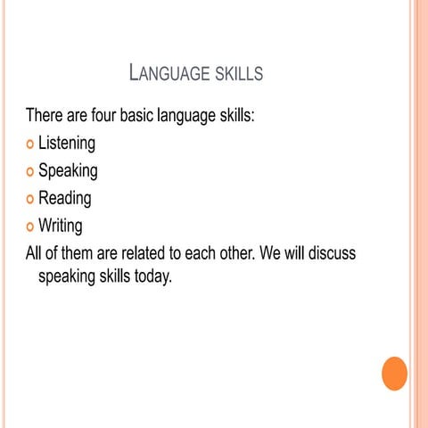 Language skills | PPTX