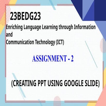 LANGUAGE SKILLS - ASSIGNMENT-2 - KRITHIKA.S | PPT