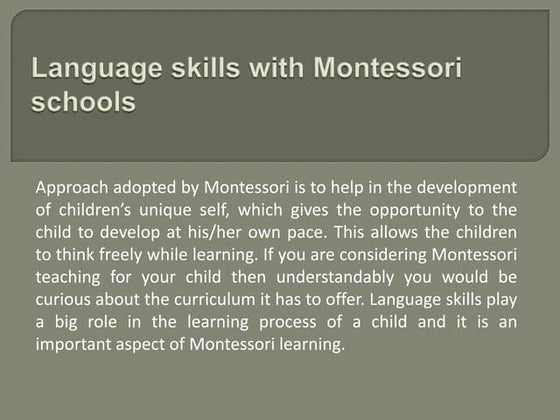 Montessori's Great Lessons | PPT