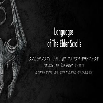 Languages of the elder scrolls | PPT