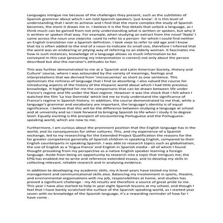 Languages personal statement | PDF